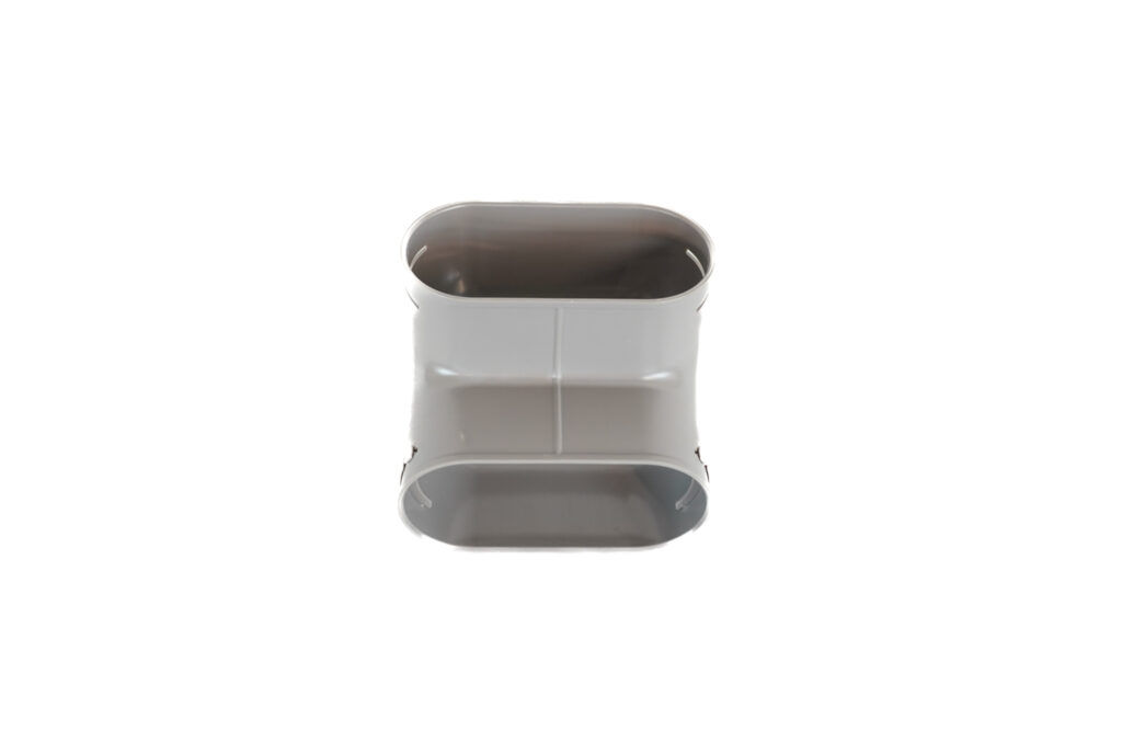 Flatter oval pipe vertical 90° adapter (Grey) - Ventilation Megastore